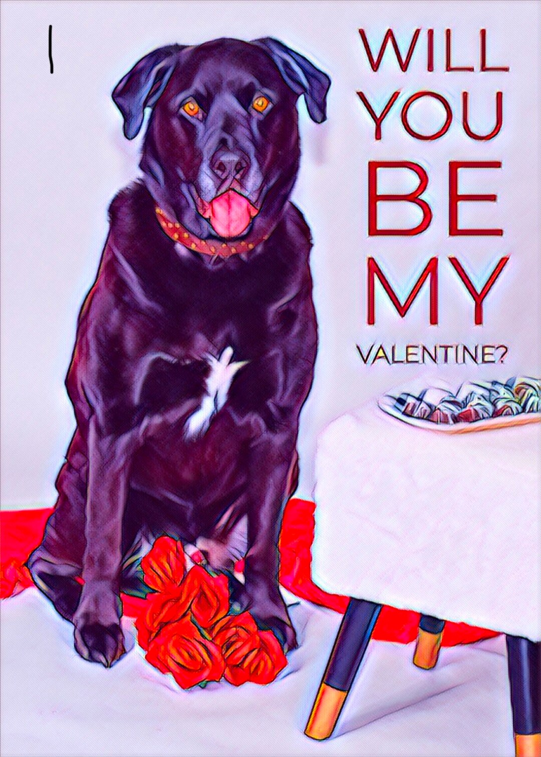 Labrador / Valentine / Valentines Day / Will You Be My Valentine / Lab ...