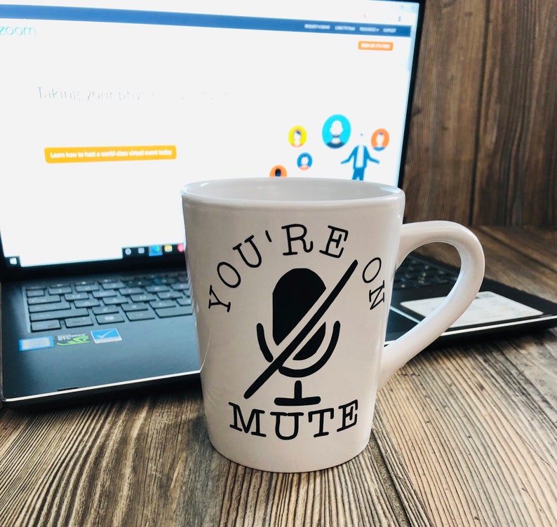 Youre on Mute Microphone Virtual Meeting Networking Coffee Mug - Etsy