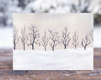 Winter Scene Card - Etsy