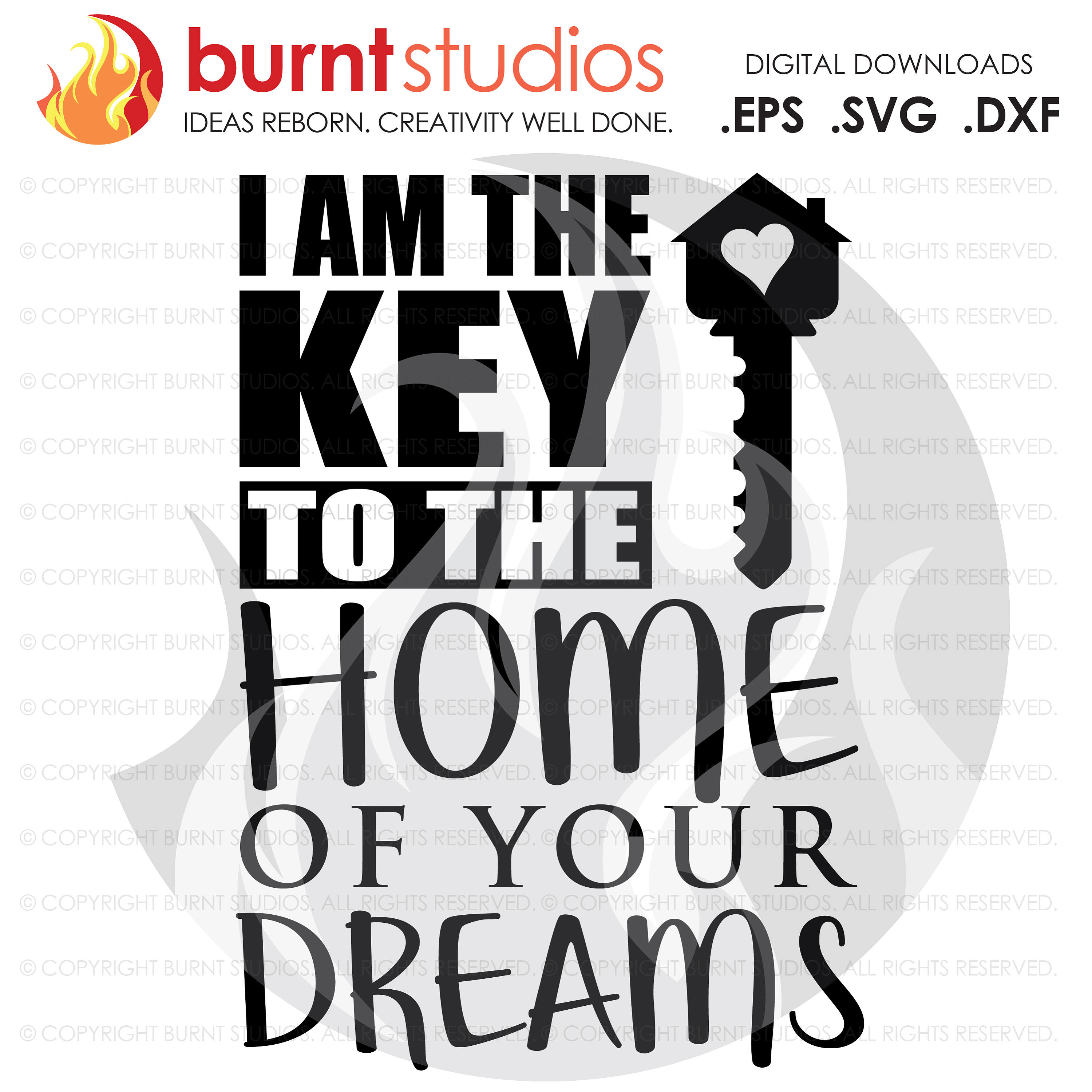 Digital File, I Am the Key to the Home of Your Dreams, Realtor SVG ...