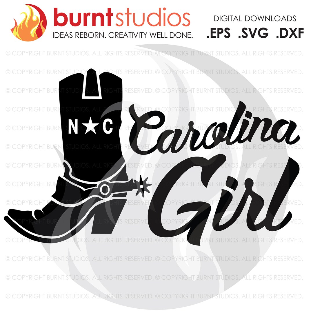 Digital File, North Carolina, Southern Girl, Carolina Girl, Cowgirl ...
