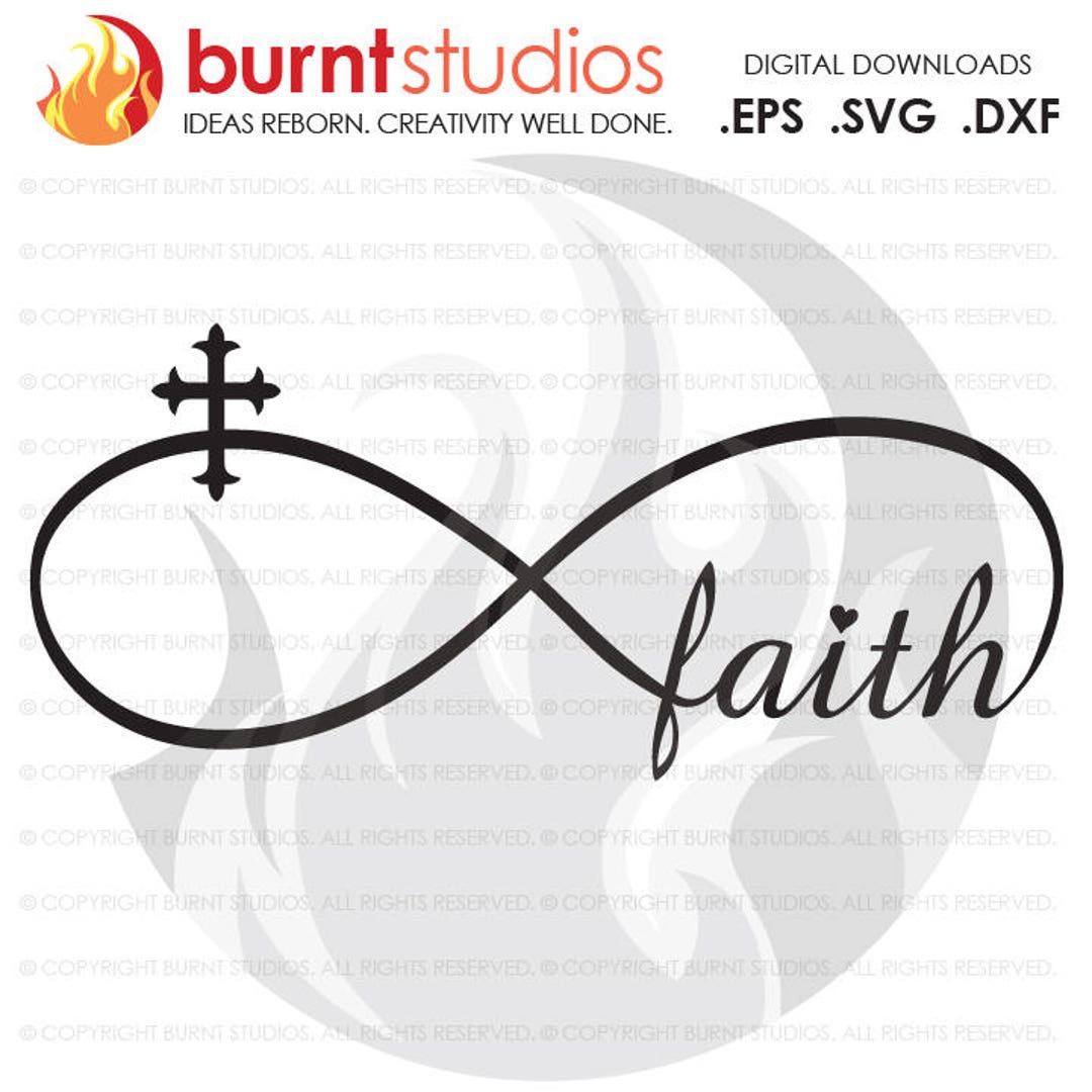 Digital File, Faith Infinity Loop Knot With Cross, Christian, God, Holy ...