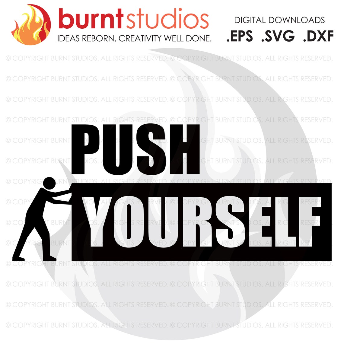 Push Yourself SVG Cutting File Exercising Body Building - Etsy