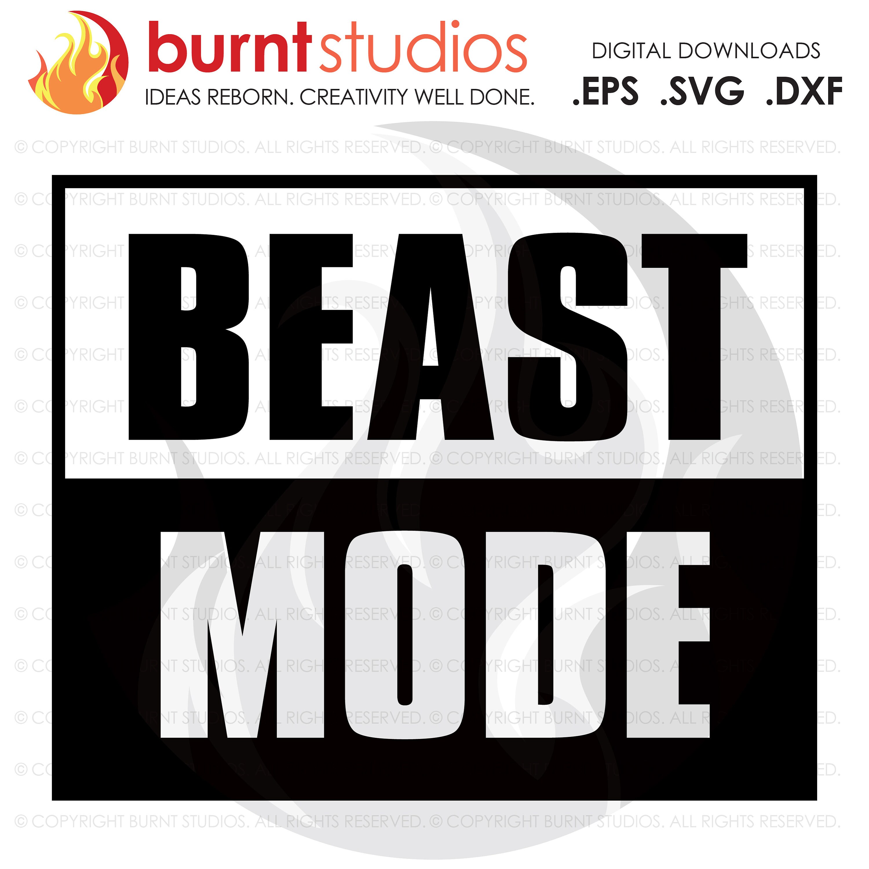 Beast Mode SVG Cutting File Exercising Body Building - Etsy