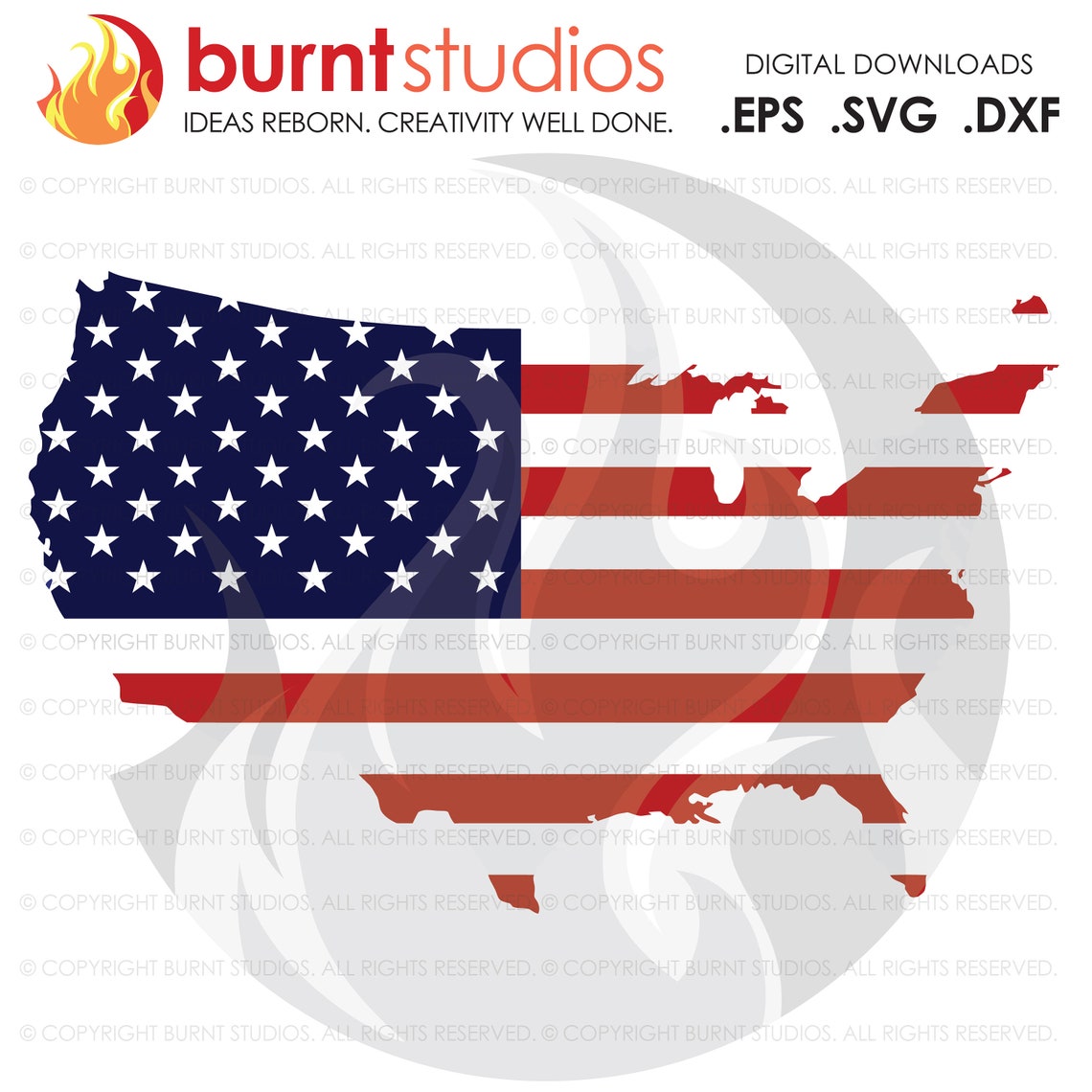 USA American Flag SVG Cutting File, Land of the Free, Home of the Brave ...