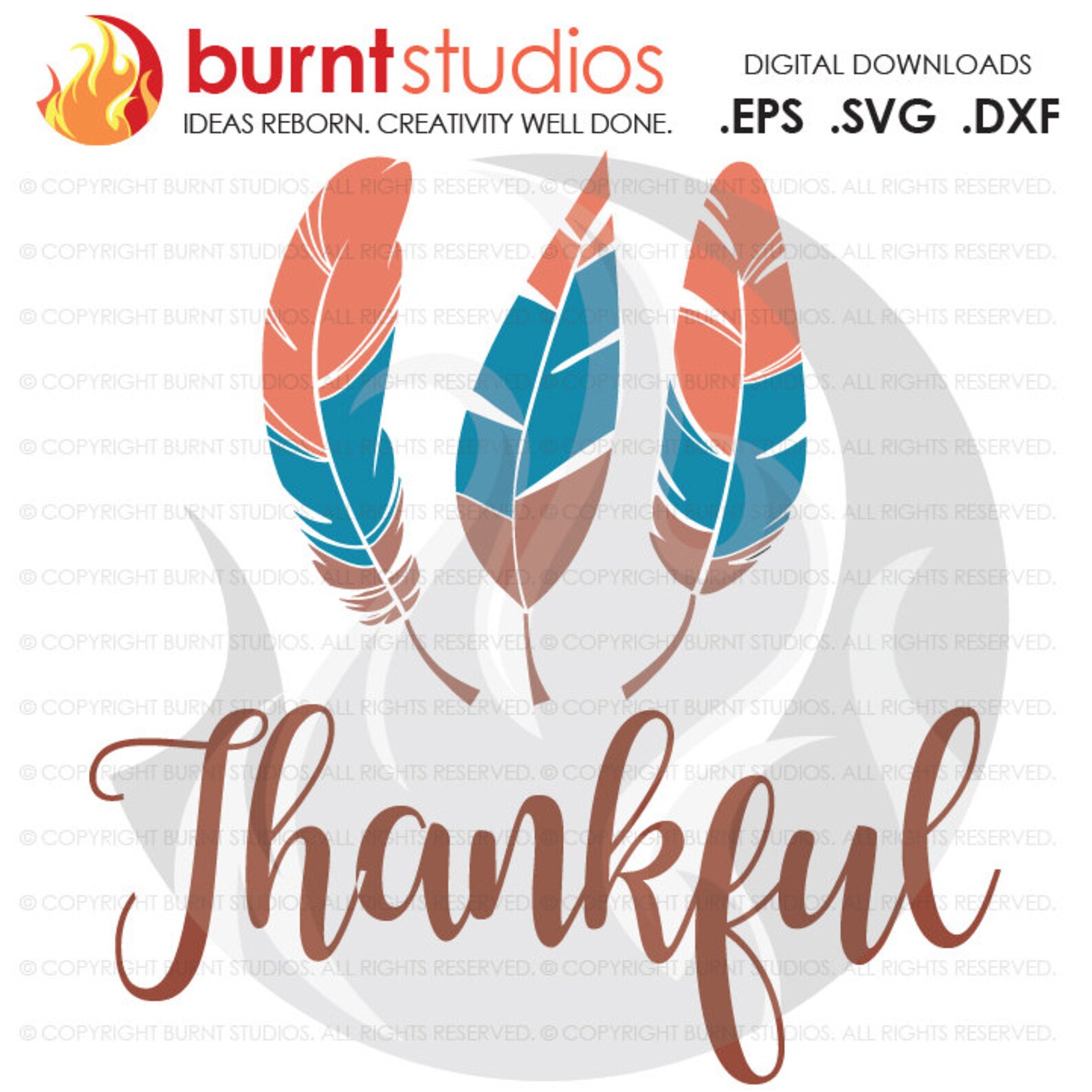 Digital File, Thankful, Thanksgiving, Feathers, Bohemian, Turkey ...