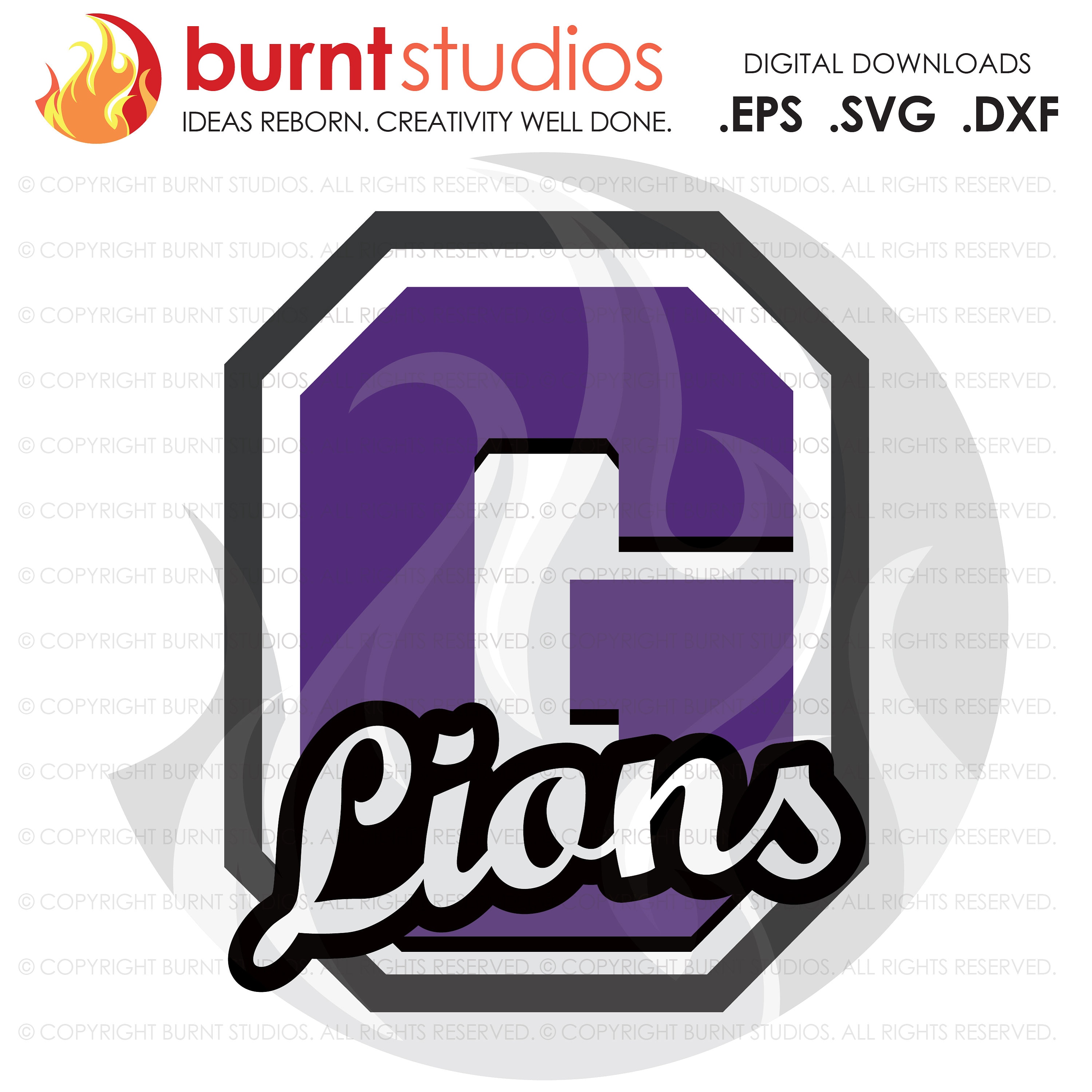 SVG Cutting File, G Lions, Gift, Logo, Design, Digital File, Download ...