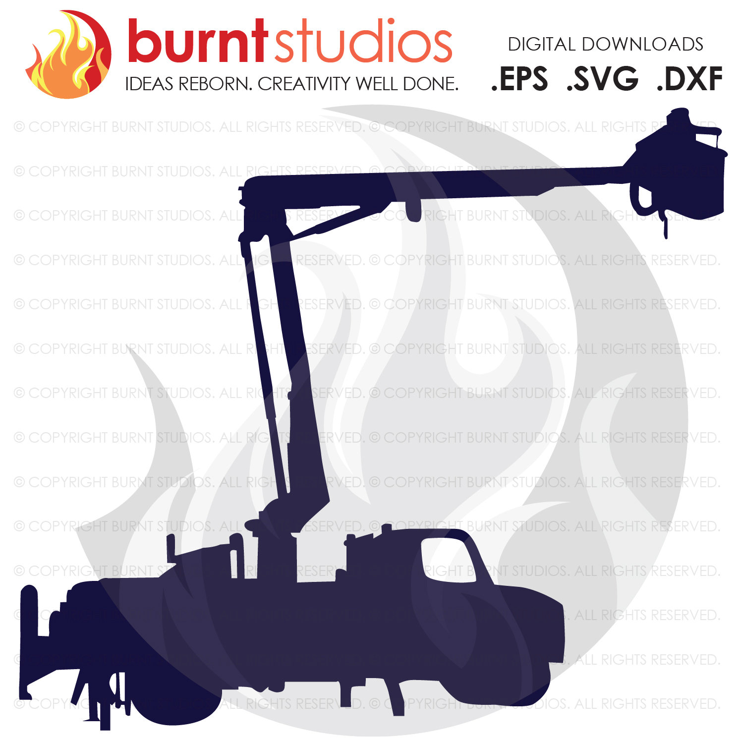 SVG Cutting File Bucket Truck Lineman Linemen Power - Etsy Ireland