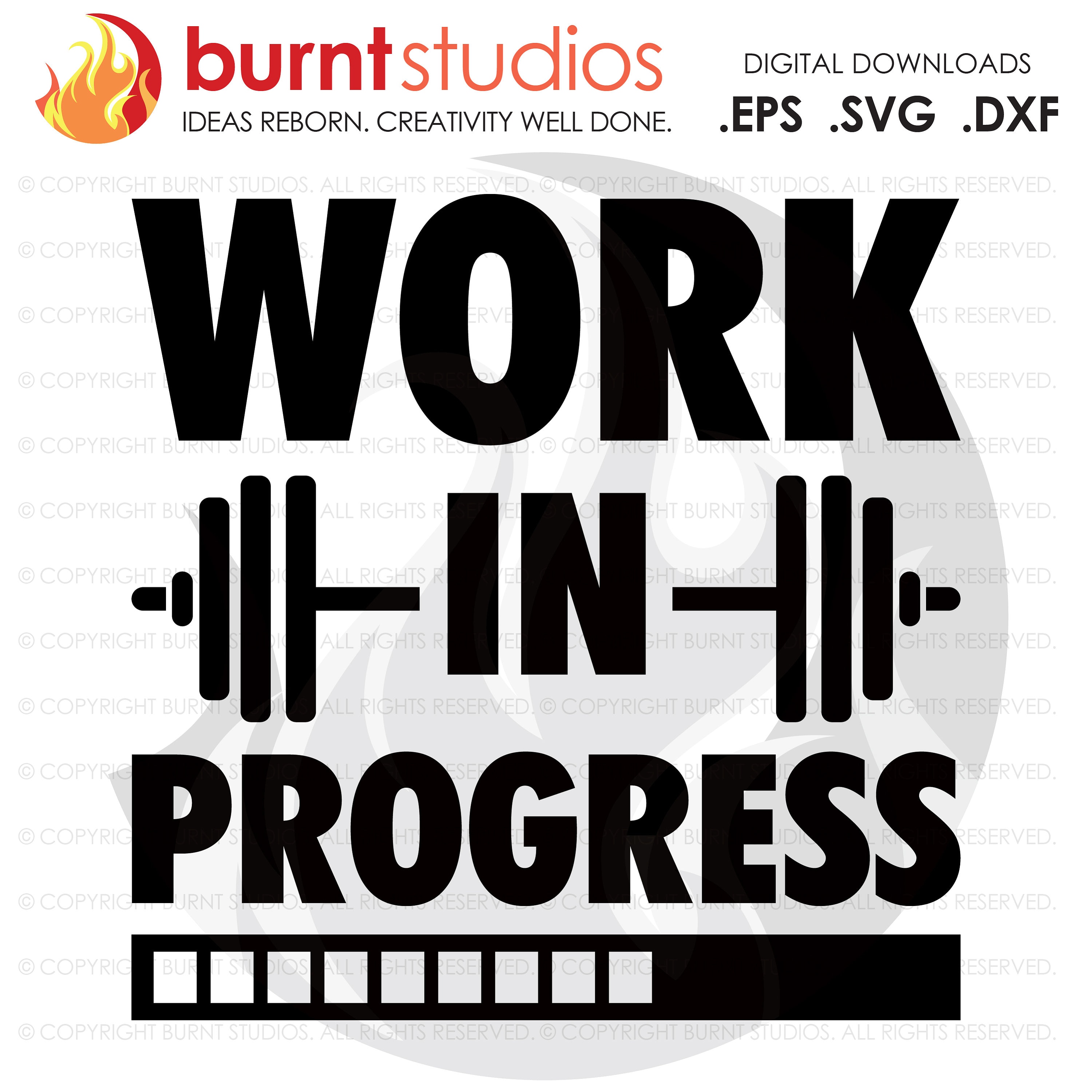 Work in Progress, SVG Cutting File, Exercising, Body Building, Health ...