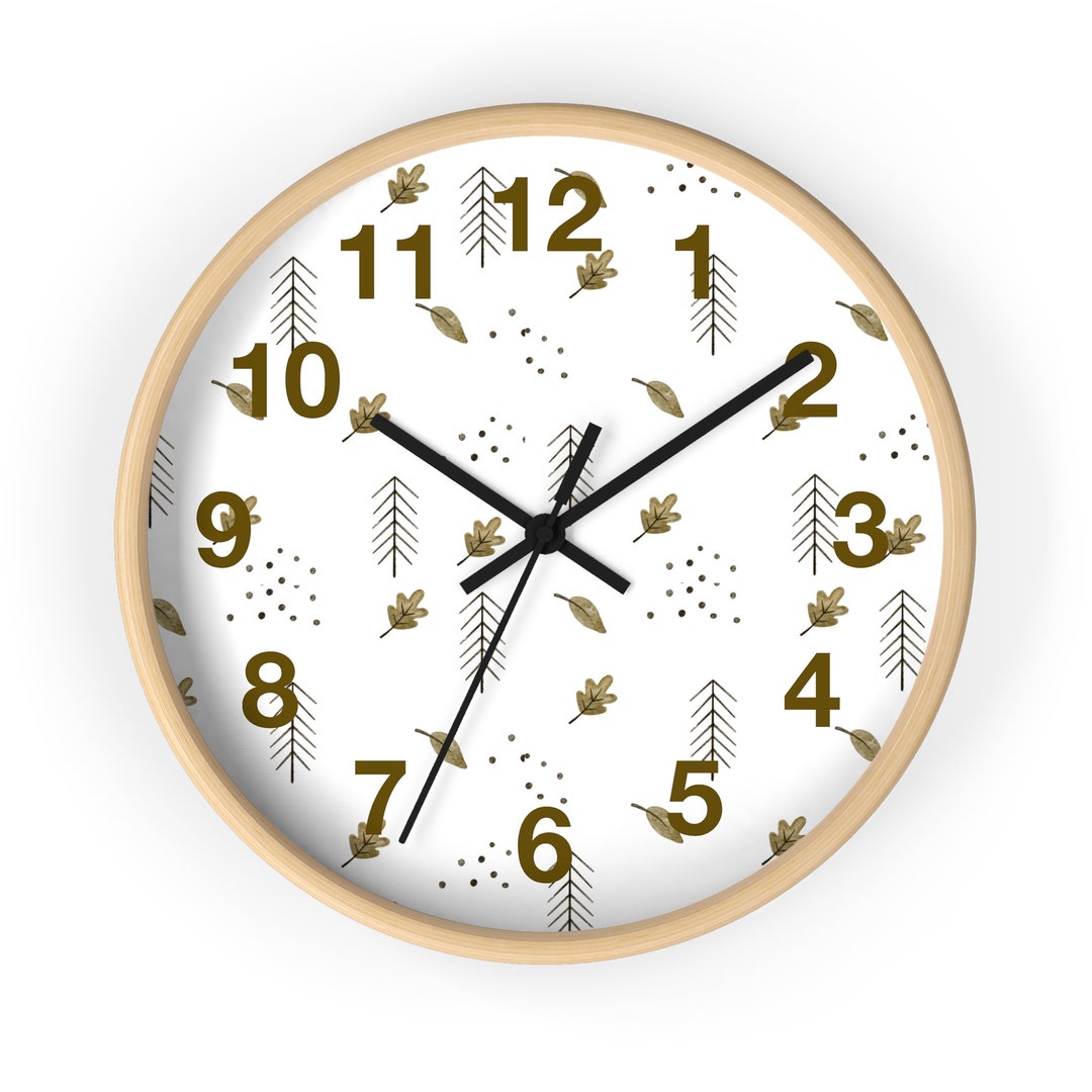 Numbered Wall Clock for Nursery Decor Woodland Nursery - Etsy