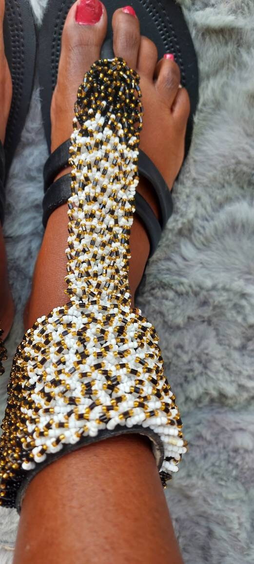 African Sandalsbeaded Leather Sandalsmasai Sandals for - Etsy