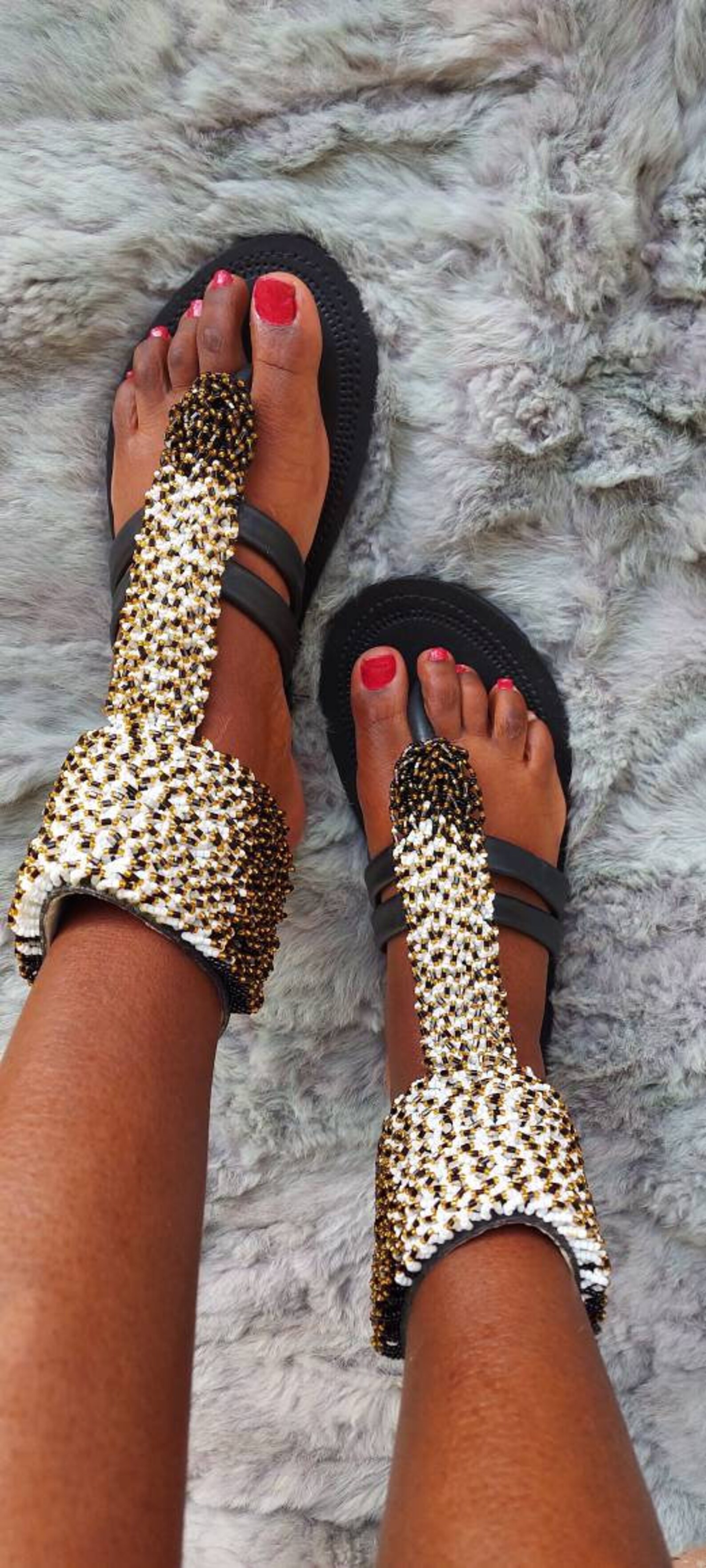 African Sandalsbeaded Leather Sandalsmasai Sandals for - Etsy