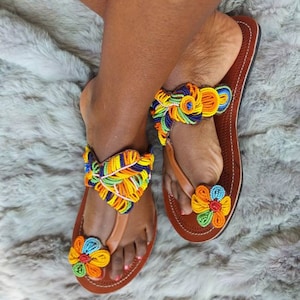 African Sandals,sandals,maasai Sandals,african Beaded Sandals,gift for ...