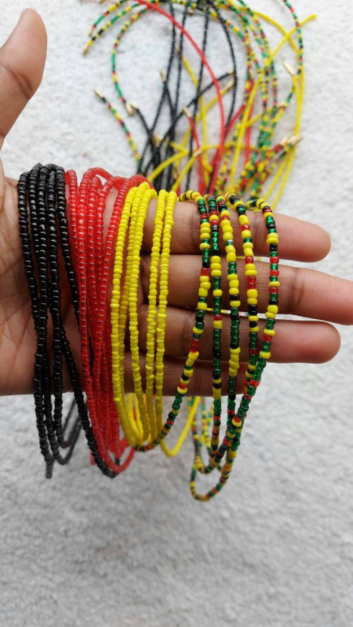 Wholesale Rasta Beaded Waistbeadsrastafarian Color | Etsy