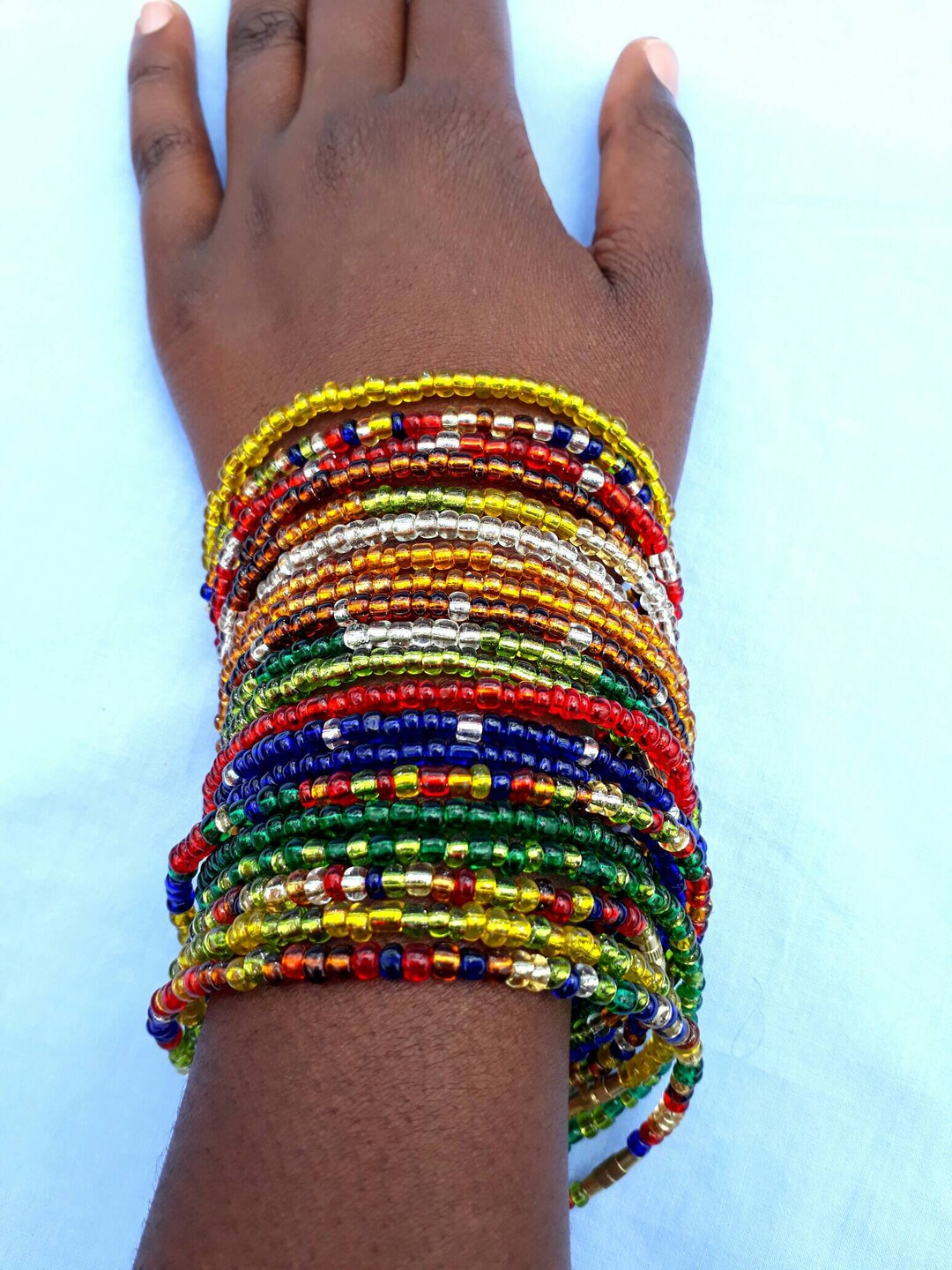 Beaded African Braceletsseed Beed Braceletssingle Bracelet - Etsy