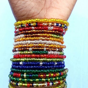 Beaded African Braceletsseed Beed Braceletssingle Bracelet - Etsy