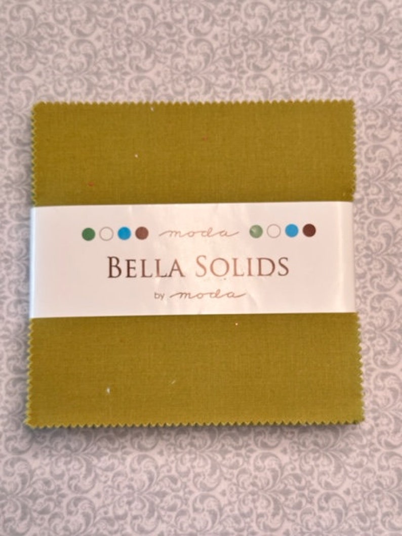 Bella Solid Charm Pack by Moda Fabric, Olive Green 9900PP-69 - Etsy