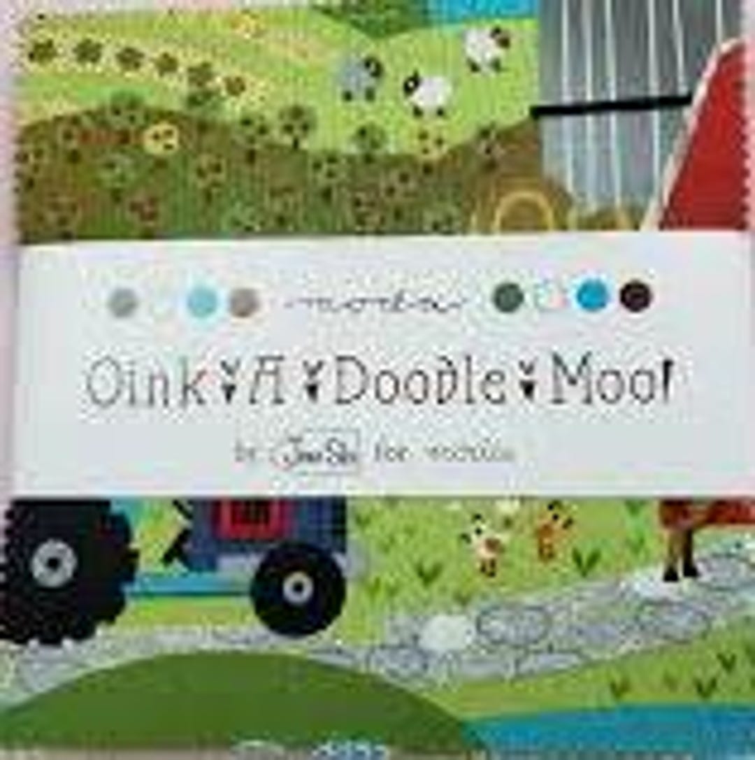 Oink A Doodle Moo - Charm Pack - by Jenn Ski for Moda Fabric - Etsy