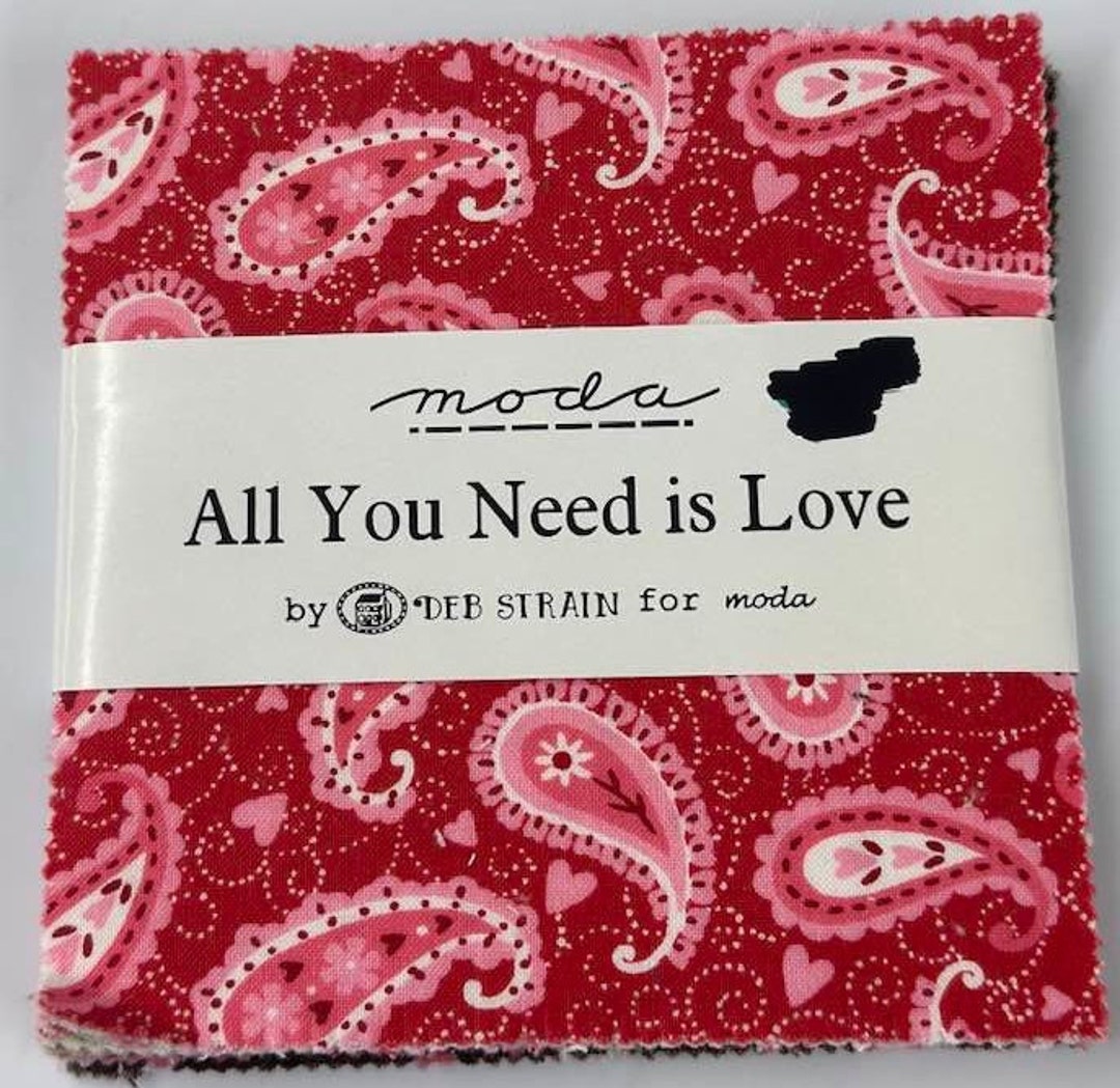 All You Need is Love - Charm Pack - by Deb Strain for Moda Fabric - Etsy