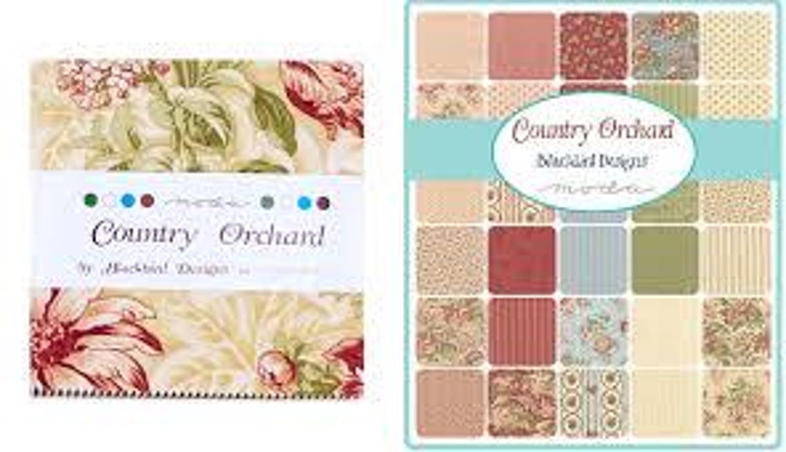 Country Orchard - Charm Pack - by Blackbird Designs for Moda Fabric - Etsy