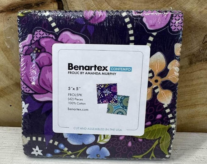 Frolic - Charm Pack - by Amanda Murphy for Benartex - Etsy