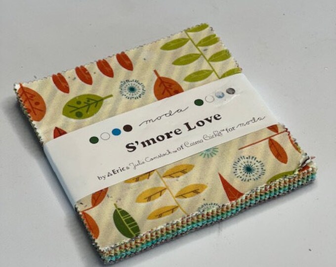 S'more Love Charm Pack by Cosmo Cricket for Moda Fabric - Etsy