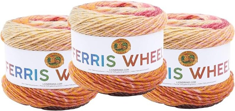 Cherry on Top, Ferris Wheel, Lion Brand Yarn - Etsy