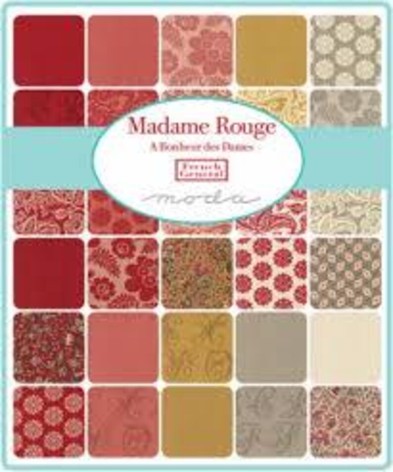 Madame Rouge - Charm Pack - by French General for Moda Fabric - Etsy
