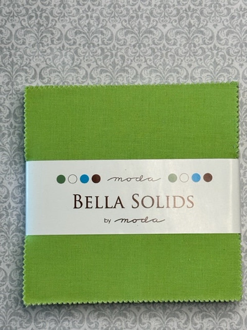 Bella Solid Charm Pack by Moda Fabric Green 9900PP-75 - Etsy