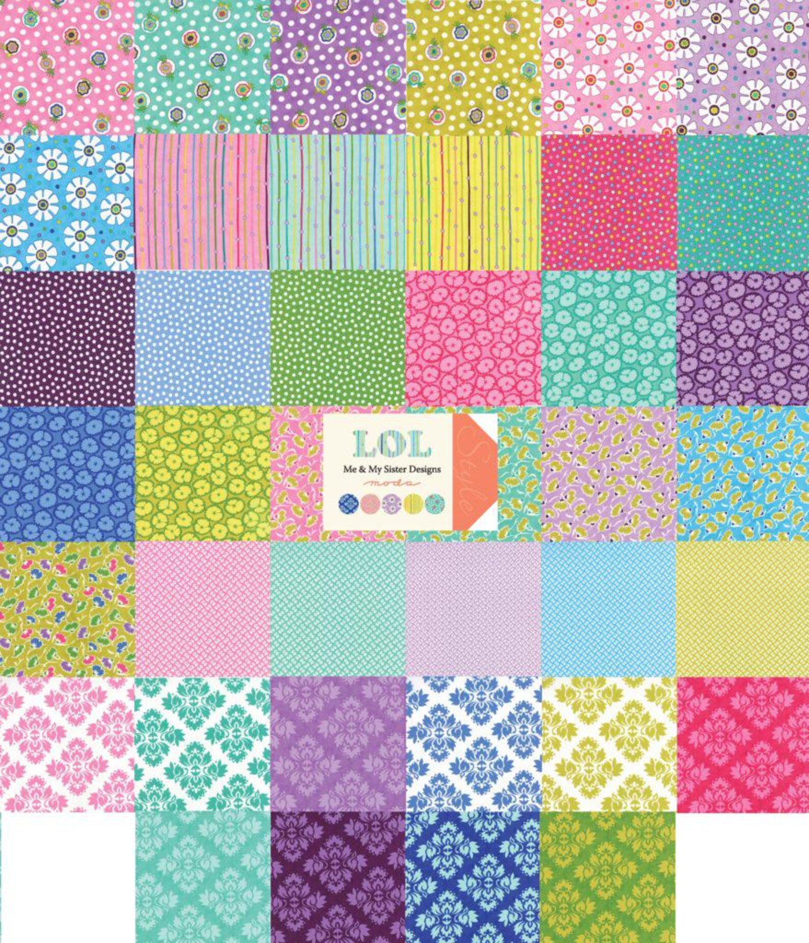 LOL - Charm Pack - by Me & My Sister for Moda Fabric - Etsy