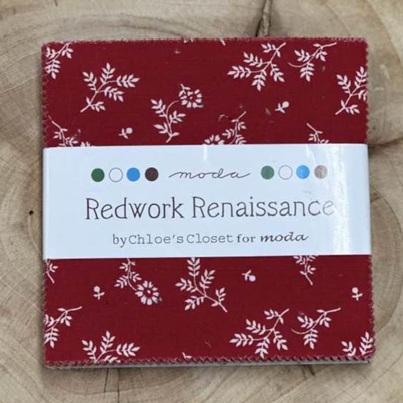 Redwork Fabric - Etsy