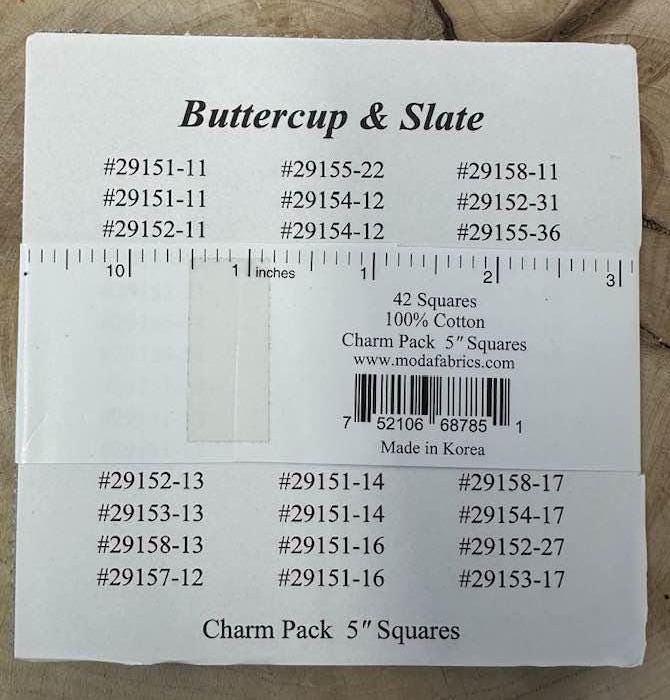 Buttercup & Slate - Charm Pack - by Corey Yoder of Coriander Quilts for ...