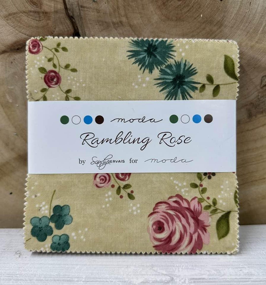 Rambling Rose - Charm Pack - by Sandy Gervais for Moda Fabric - Etsy