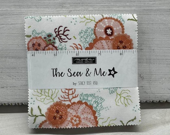 The Sea & Me - Charm Pack - by Stacy Iest Hsu for Moda Fabric - Etsy
