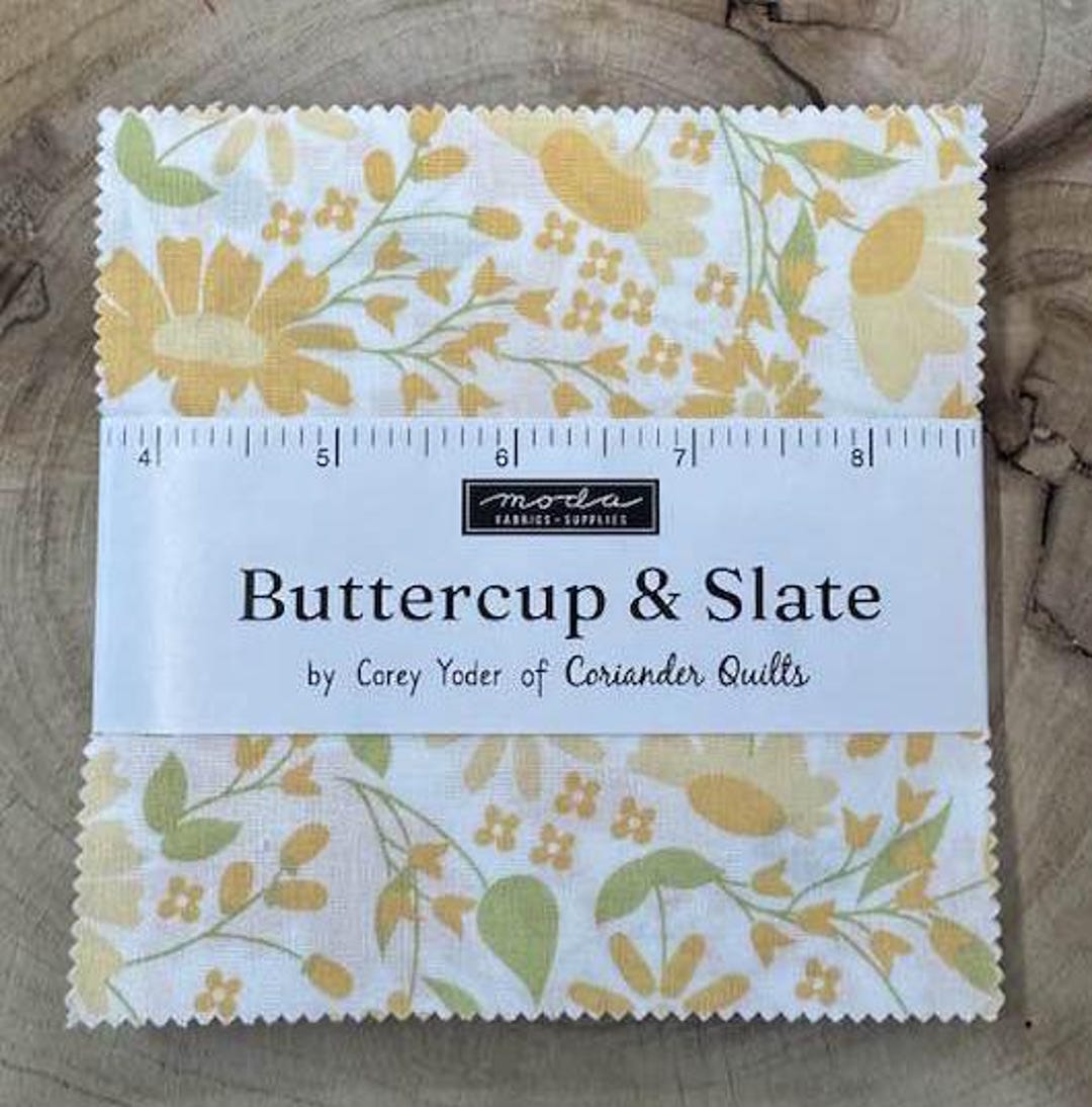 Buttercup & Slate - Charm Pack - by Corey Yoder of Coriander Quilts for ...