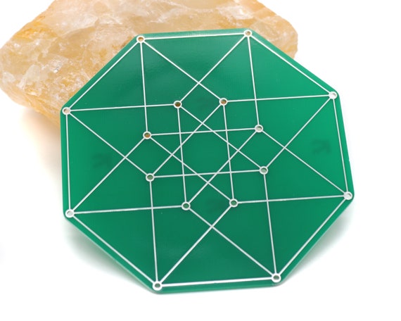 Hypercube Sacred Geometry Art Golden Ratio Crystal Grid - Etsy