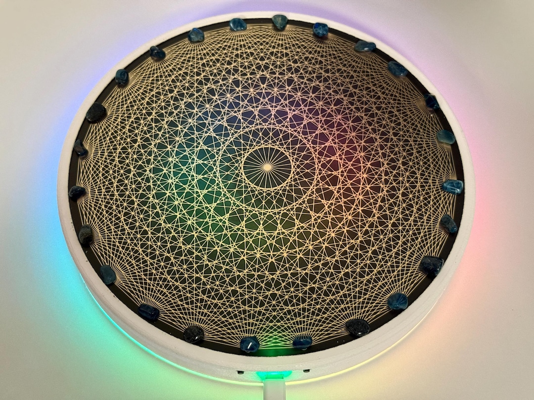Actively Powered Tesseract Crystal Grid Altar Plate With 200mm Gold ...