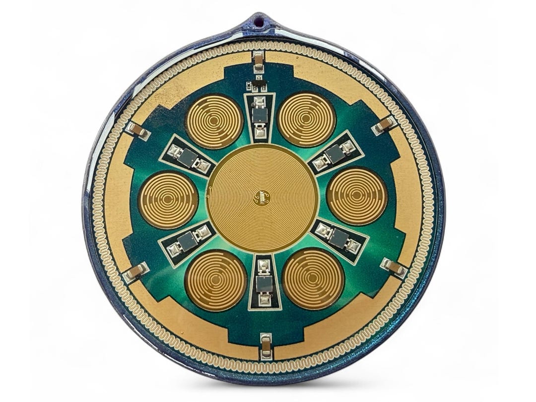 Solar-powered Lakhovsky MWO Harmonization Pendant – Gold-plated Aurora ...