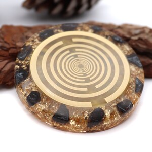 Magnetite Orgone Disc of Attraction and Stability With 24k Gold Flakes ...