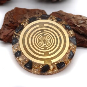 Magnetite Orgone Disc of Attraction and Stability With 24k Gold Flakes ...