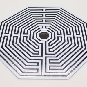 Labyrinth of Amiens Coaster, Amiens Cathedral Labyrinth Geometry ...
