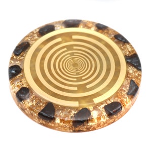 Magnetite Orgone Disc of Attraction and Stability With 24k Gold Flakes ...
