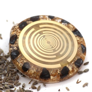 Magnetite Orgone Disc of Attraction and Stability With 24k Gold Flakes ...