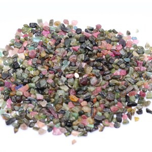 Watermelon Tourmaline Tumbled Stones, Mini Gemstones, Tourmaline Gravel ...
