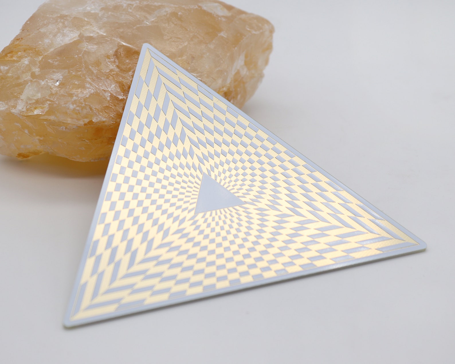 Pranic Energy Generator: Gold Plated Copper Crystal Grid Board - Etsy