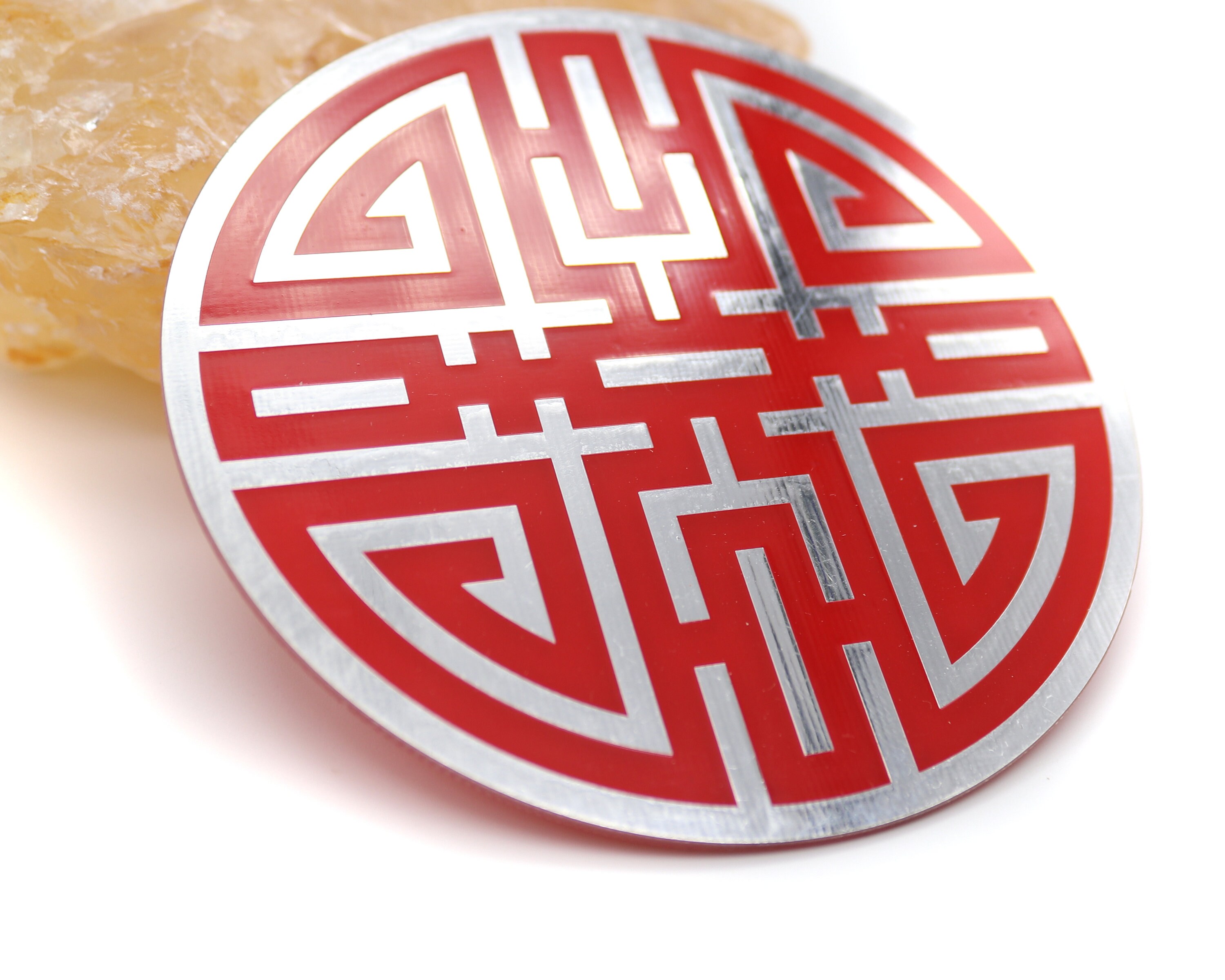 Cai Symbol Plate for Manifestation, Chinese Symbol of Wealth and ...