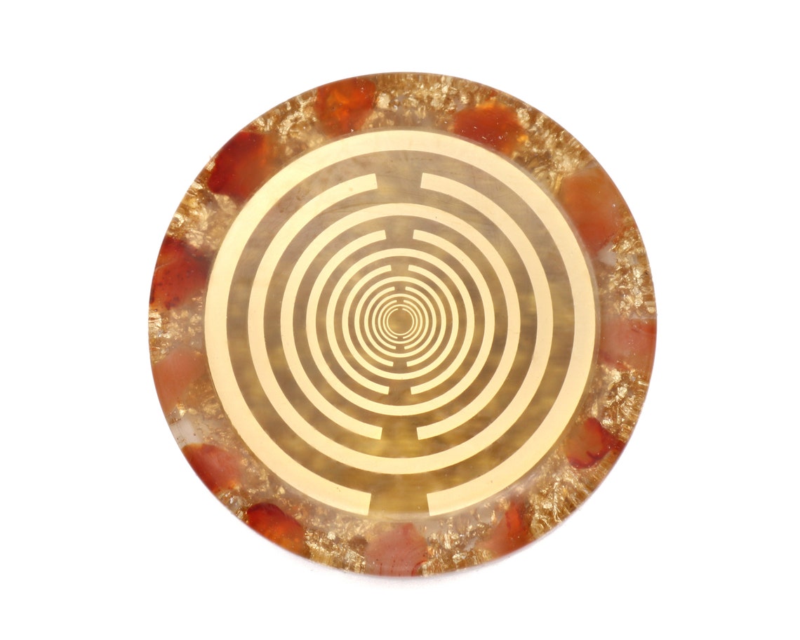 Carnelian Orgone Root Chakra Healing Disc With Lakhovsky MWO - Etsy