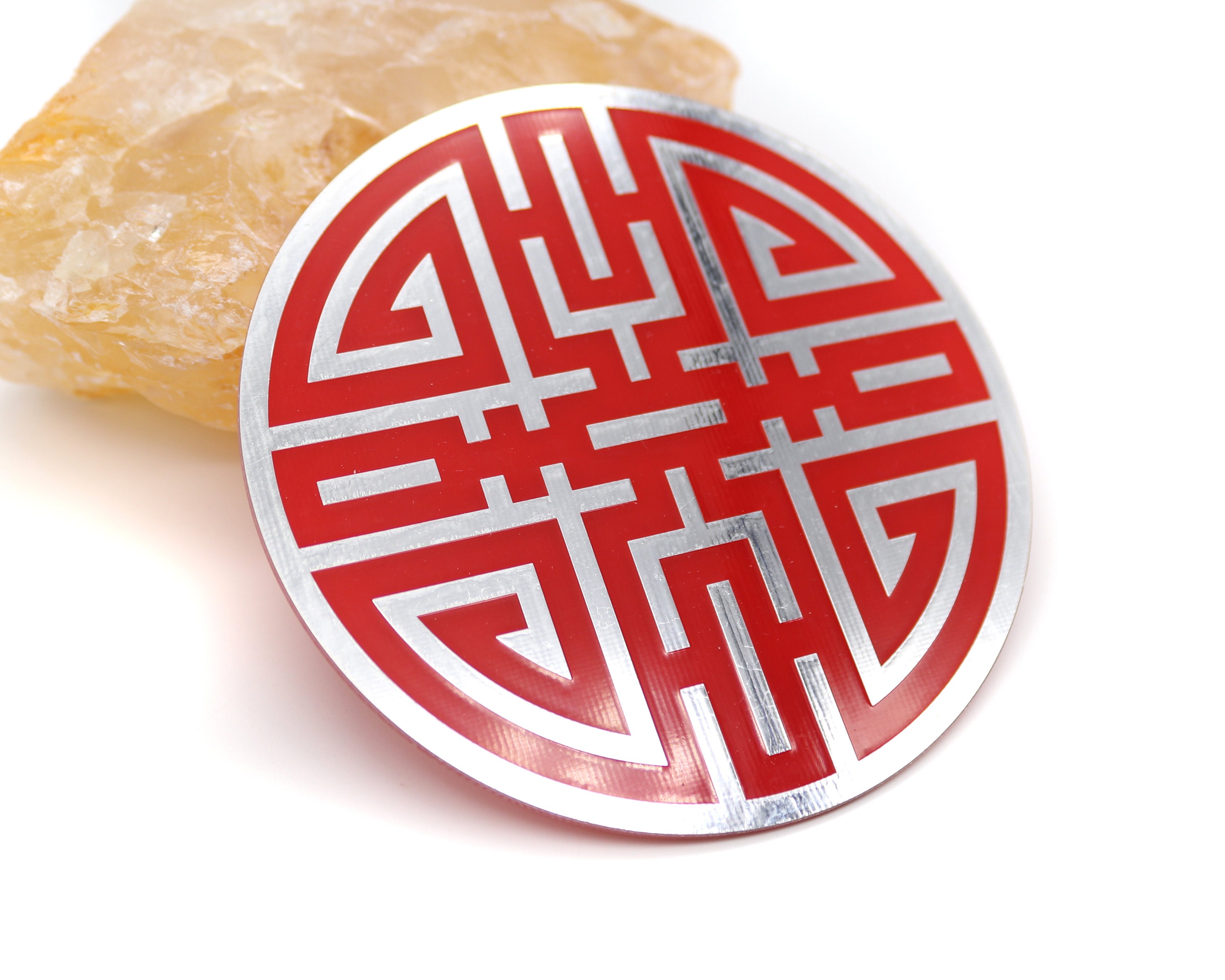Cai Symbol Plate for Manifestation, Chinese Symbol of Wealth and ...