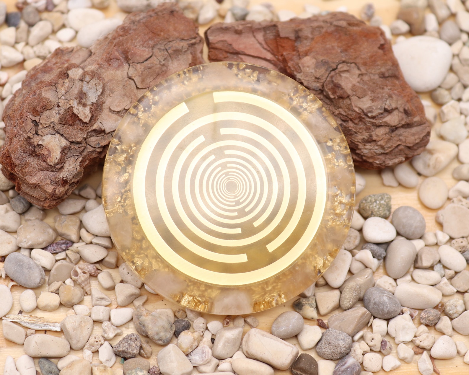 Rose Quartz MWO Harmonisation Disc, Meditation Room Healing Crystals ...