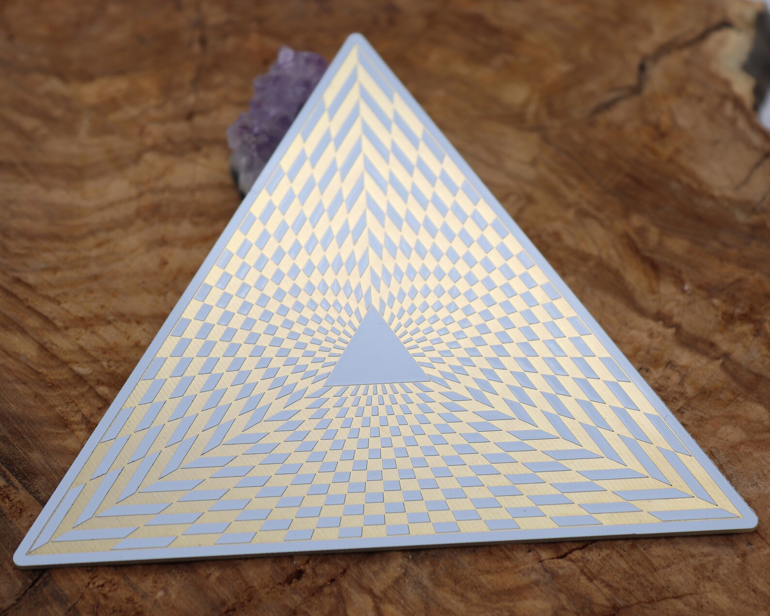 Pranic Energy Generator: Gold Plated Copper Crystal Grid Board - Etsy